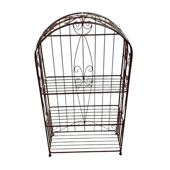 Vintage | Storage & Organization | Vintage Scroll Wire Three Tier Shelf ...